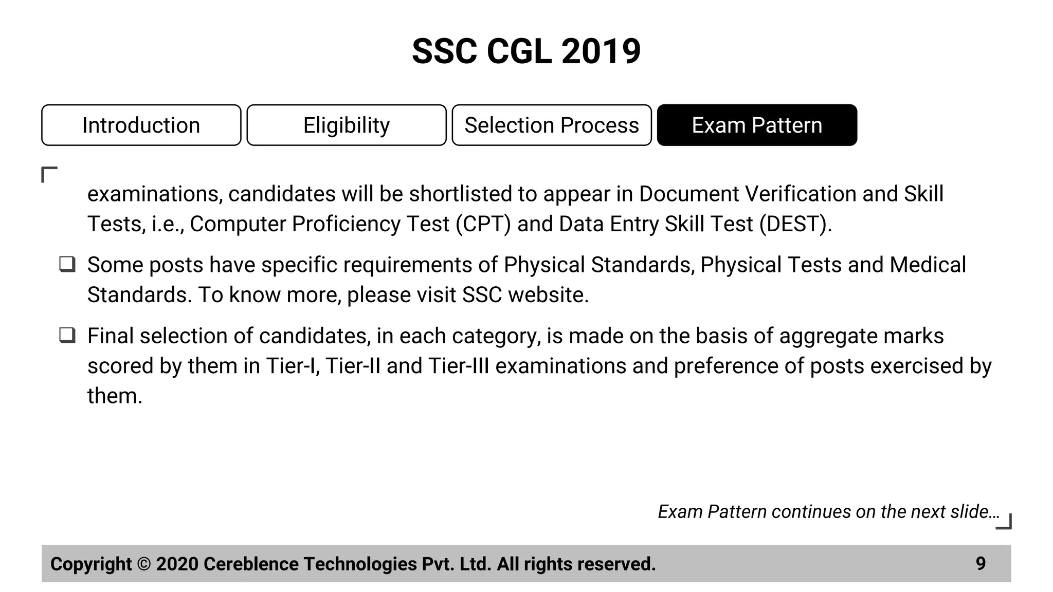SSC CGL - Introduction | PDF