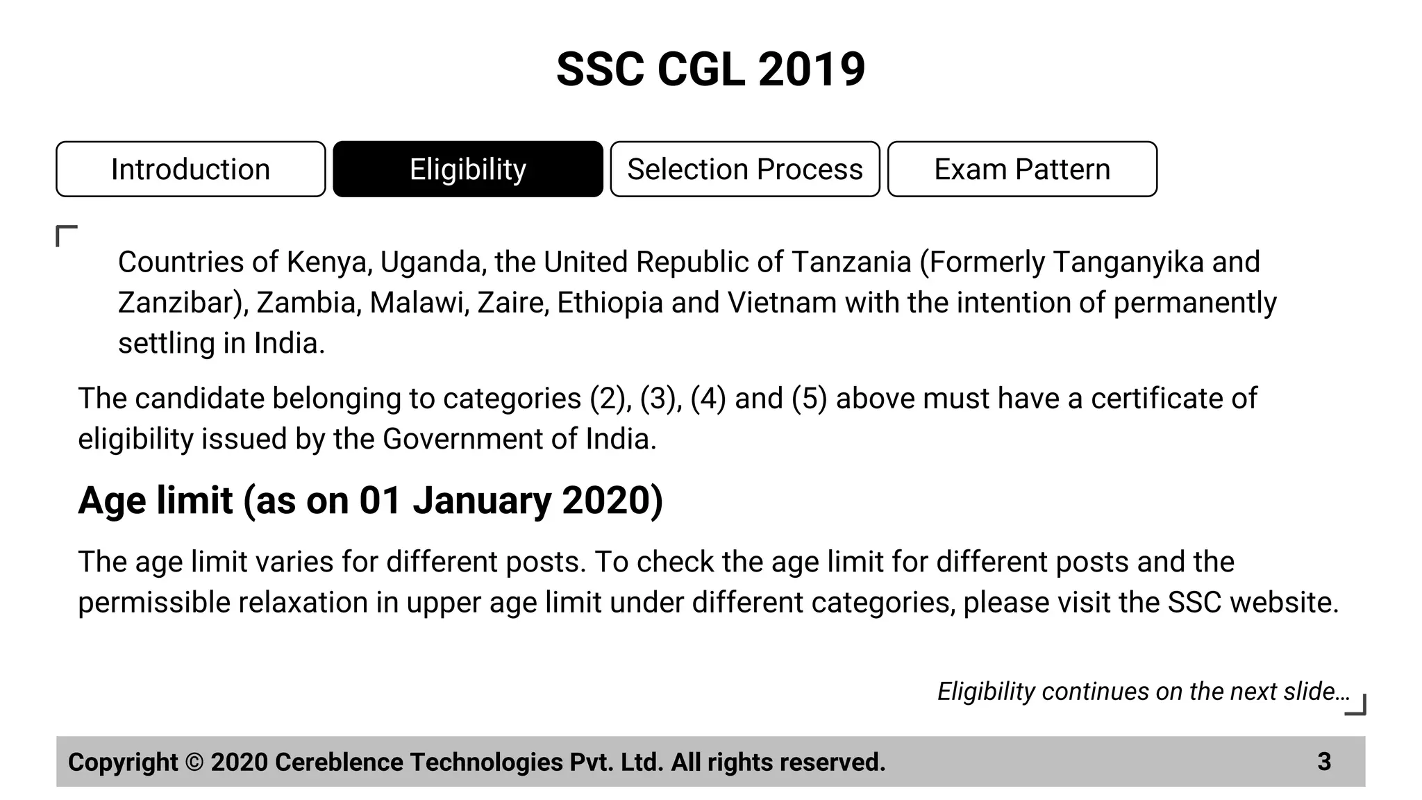 SSC CGL - Introduction | PDF