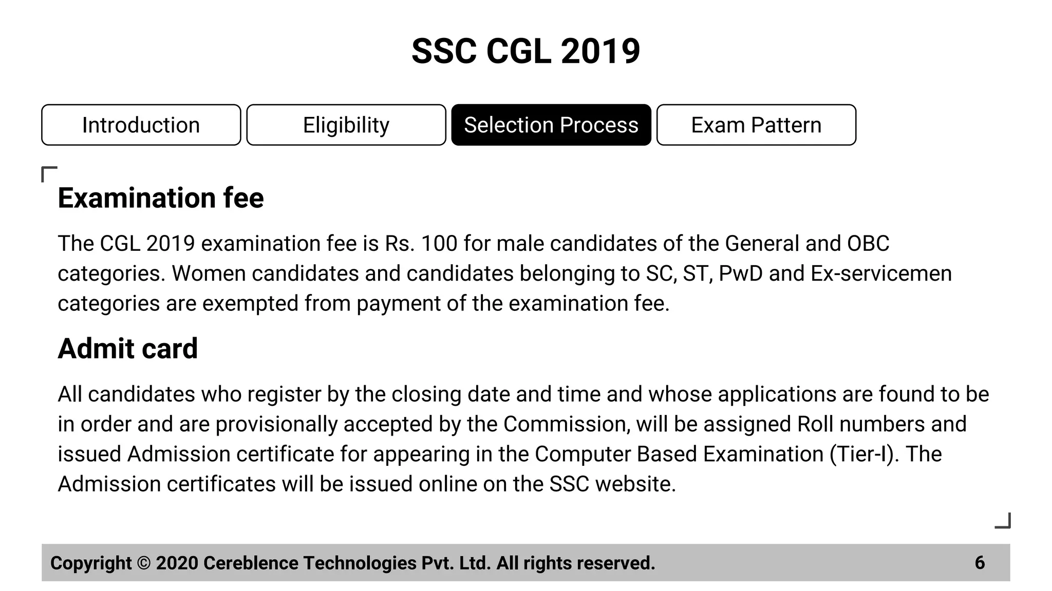 SSC CGL - Introduction | PDF