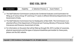 SSC CGL - Introduction | PDF