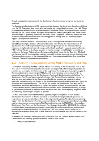 Final Report on Capacity Building in Monitoring and Evaluation for the ...