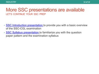 Ssc exam syllabus presentation iii | PPTX
