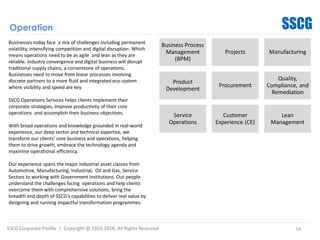 SSCG Corporate Profile 2018 | PPT
