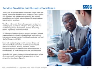 SSCG Corporate Profile 2018 | PPT