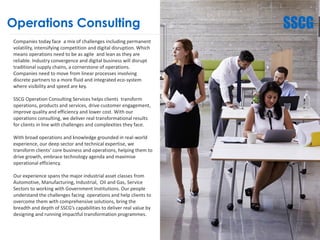 SSCG Operation Management Services | PDF