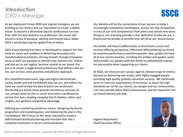 SSCG Brand Identity and Proposition | PPT