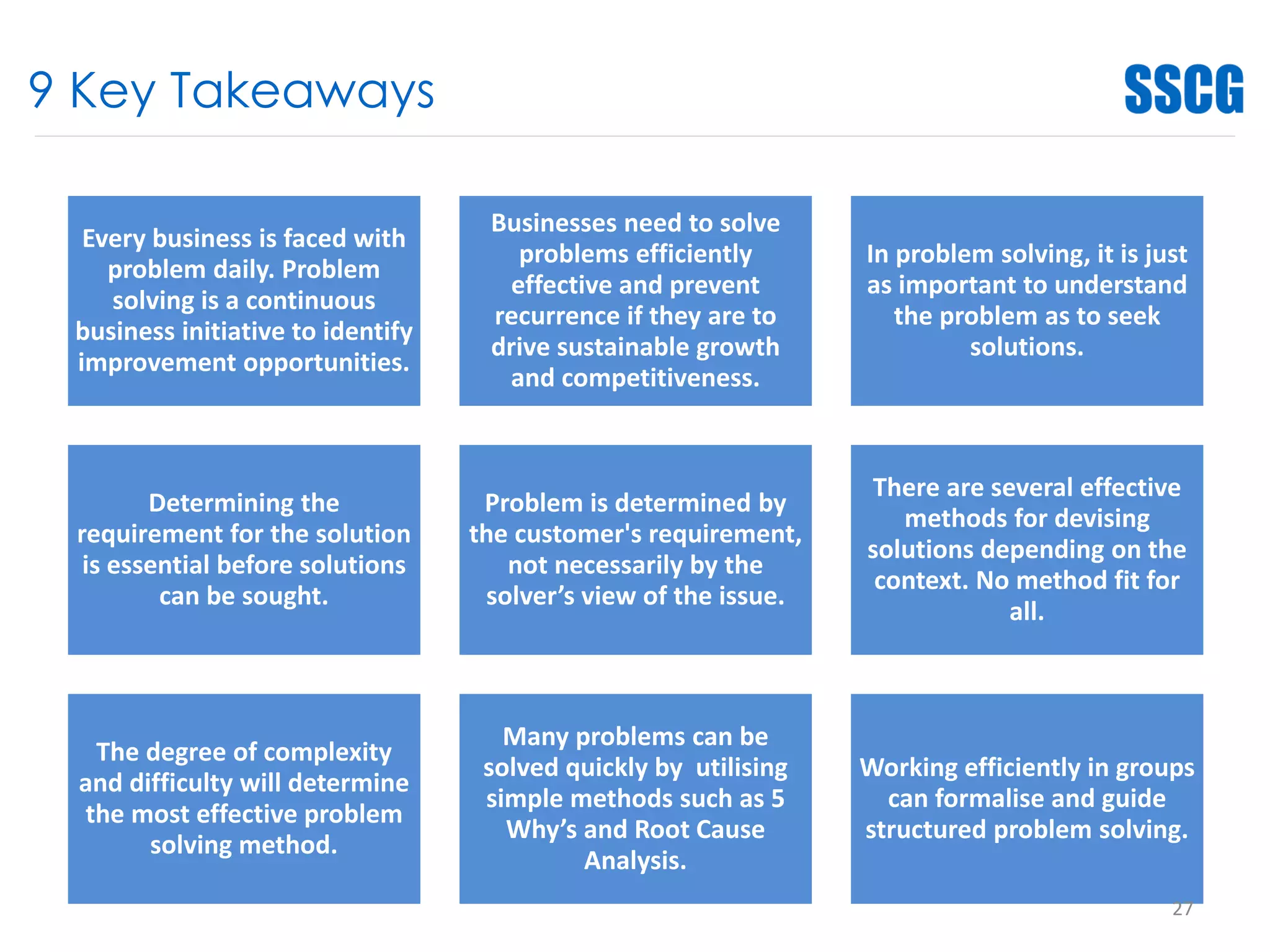 SSCG Business Problem Solving Consulting | PDF