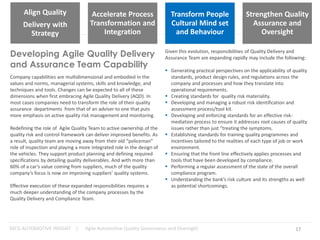 SSCG Insight: Agile Automotive Quality Governance and Oversight | PPT