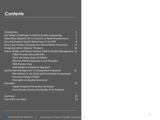 SSCG Automotive Insight - Vehicle Quality Engineering Optimisation ...