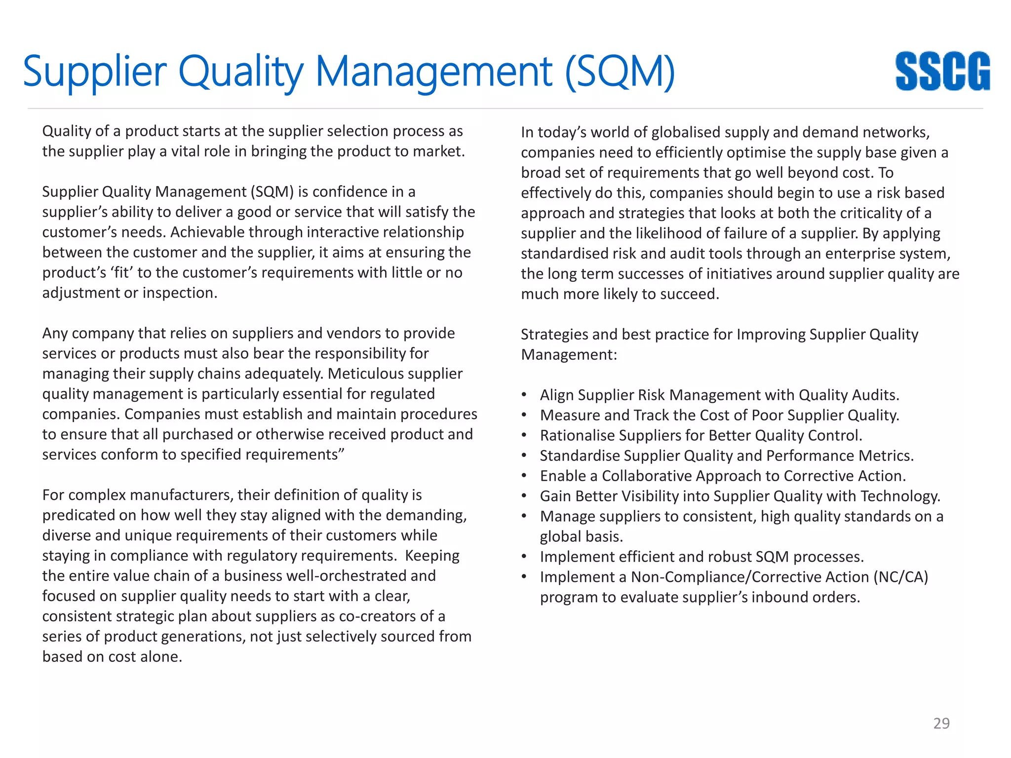 SSCG Automotive Manufacturing Quality Management | PPTX