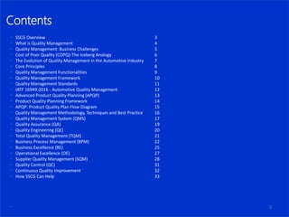 SSCG Automotive Manufacturing Quality Management | PPTX