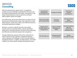 SSCG Consulting US - Corporate Profile | PDF