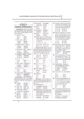 Ssc general intelligence solved question paper 2010 | PDF