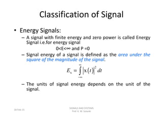 Signals and systems ch1 | PDF