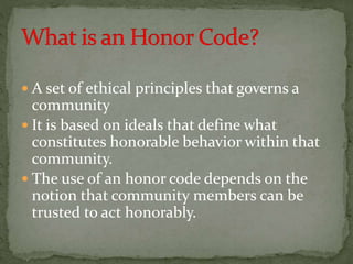 Ssc honor code revised | PPTX