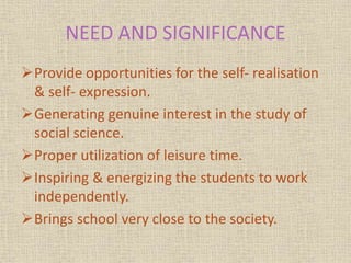 SOCIAL SCIENCE CLUB | PPTX