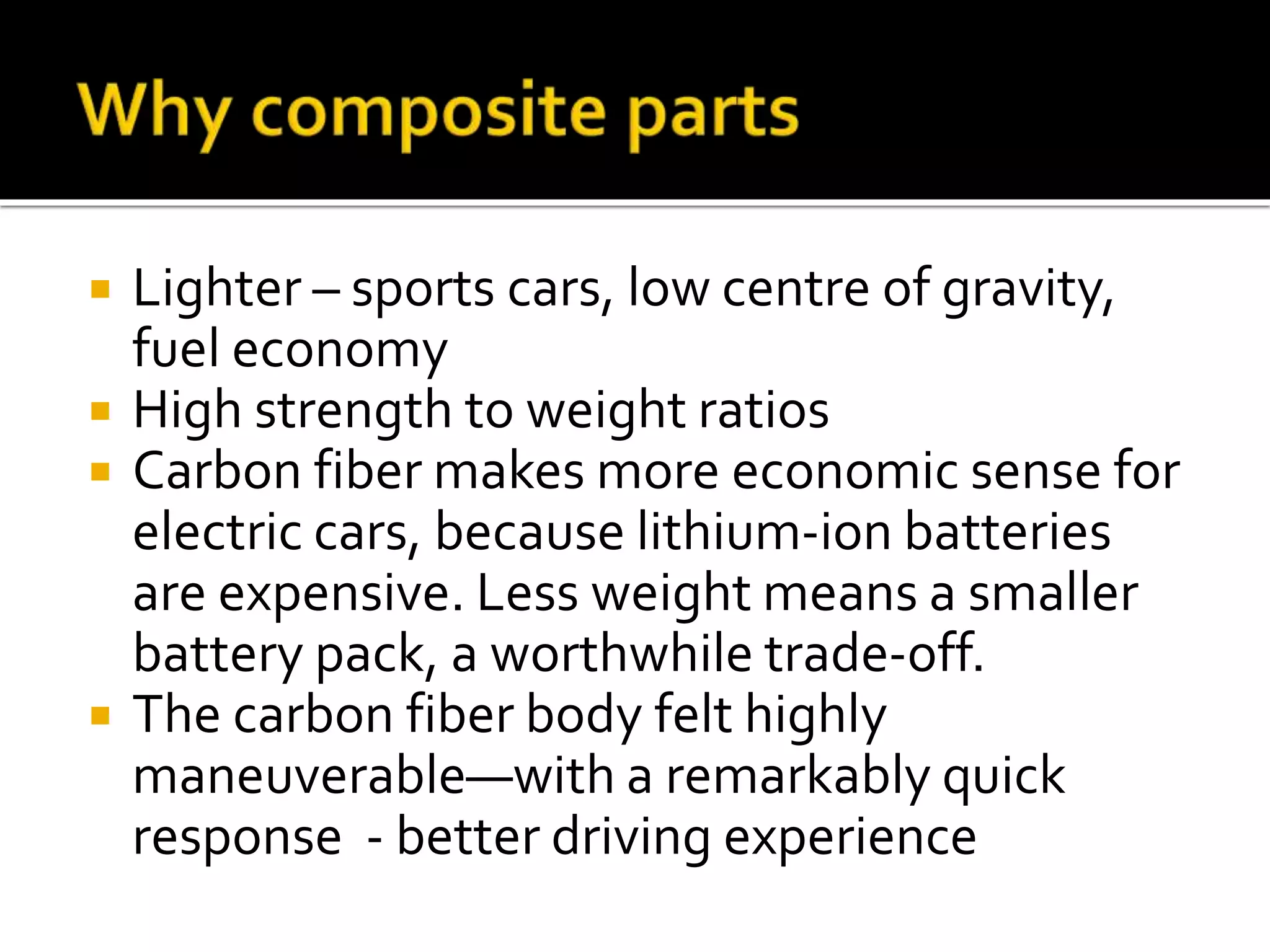 Composites in Automotive Industry | PPTX