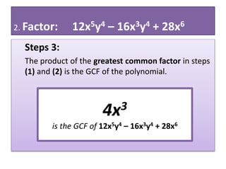 common monomial factor | PPTX