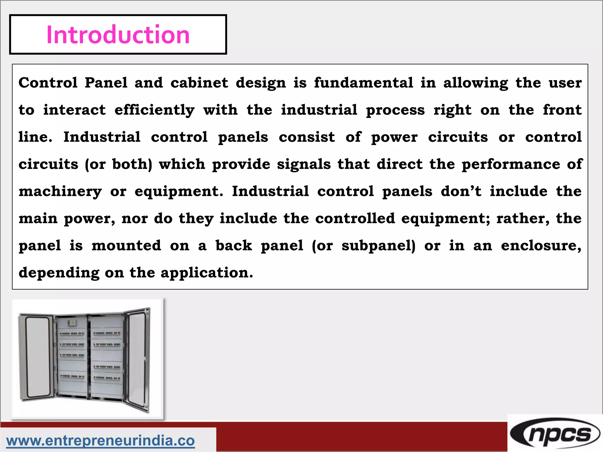 Control Panel Manufacturing Industry | PPTX