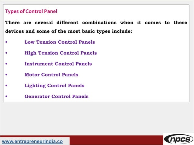 Control Panel Manufacturing Industry | PPTX | Automotive Industry ...