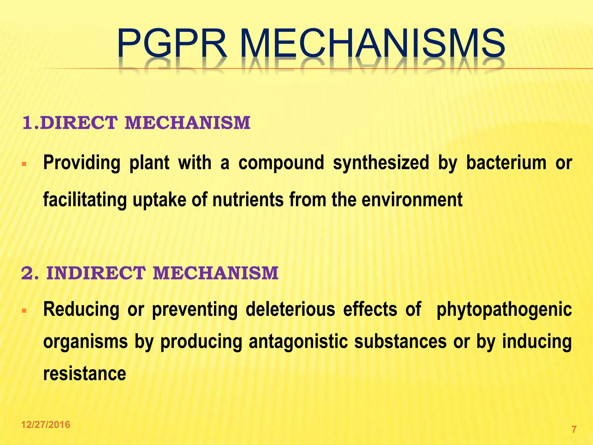 PGPR & its importance in agriculture | PPTX