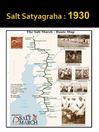 Gandhi Salt March Map