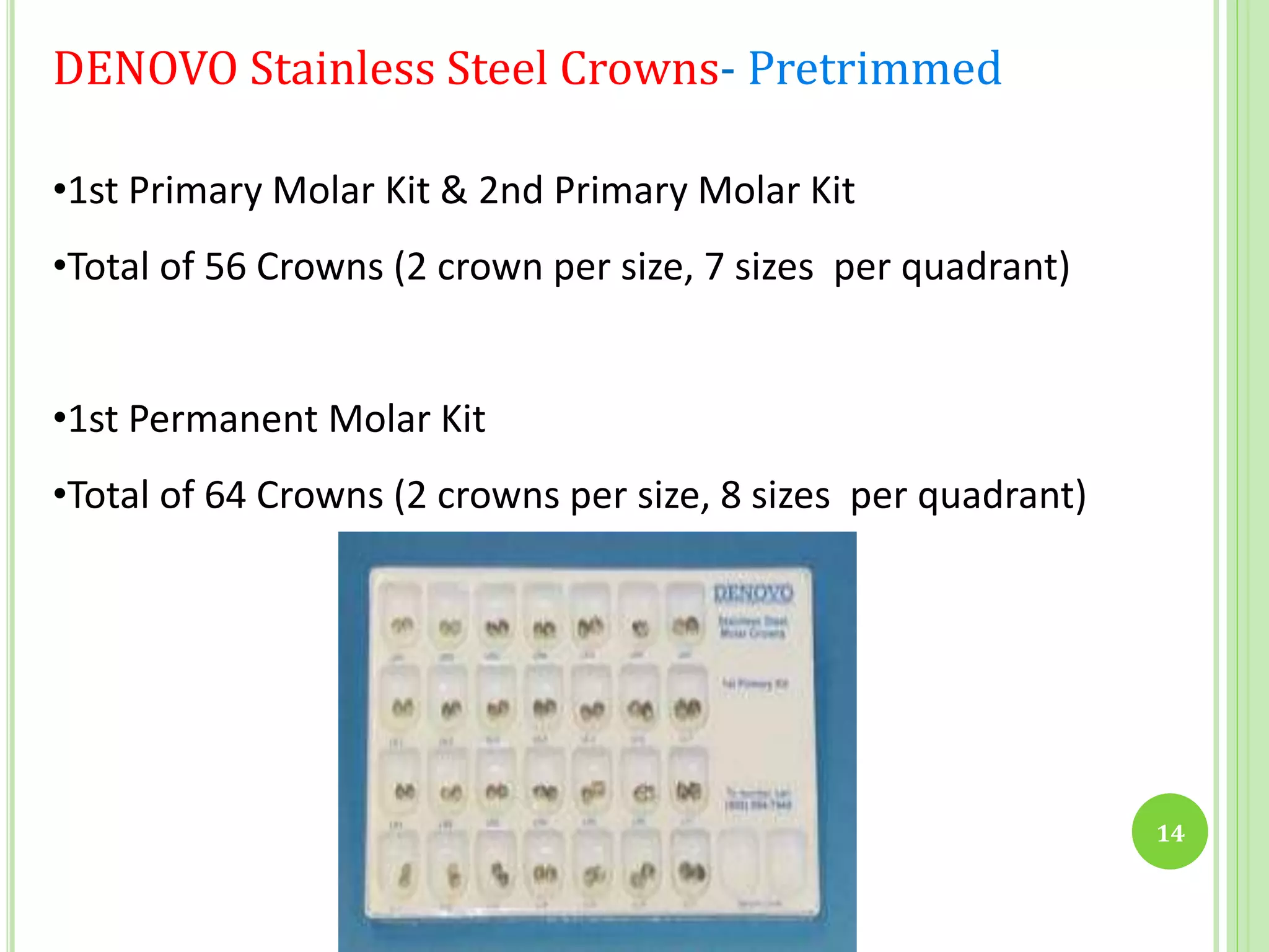 Stainless steel crowns in Pediatric Dentistry | PPTX