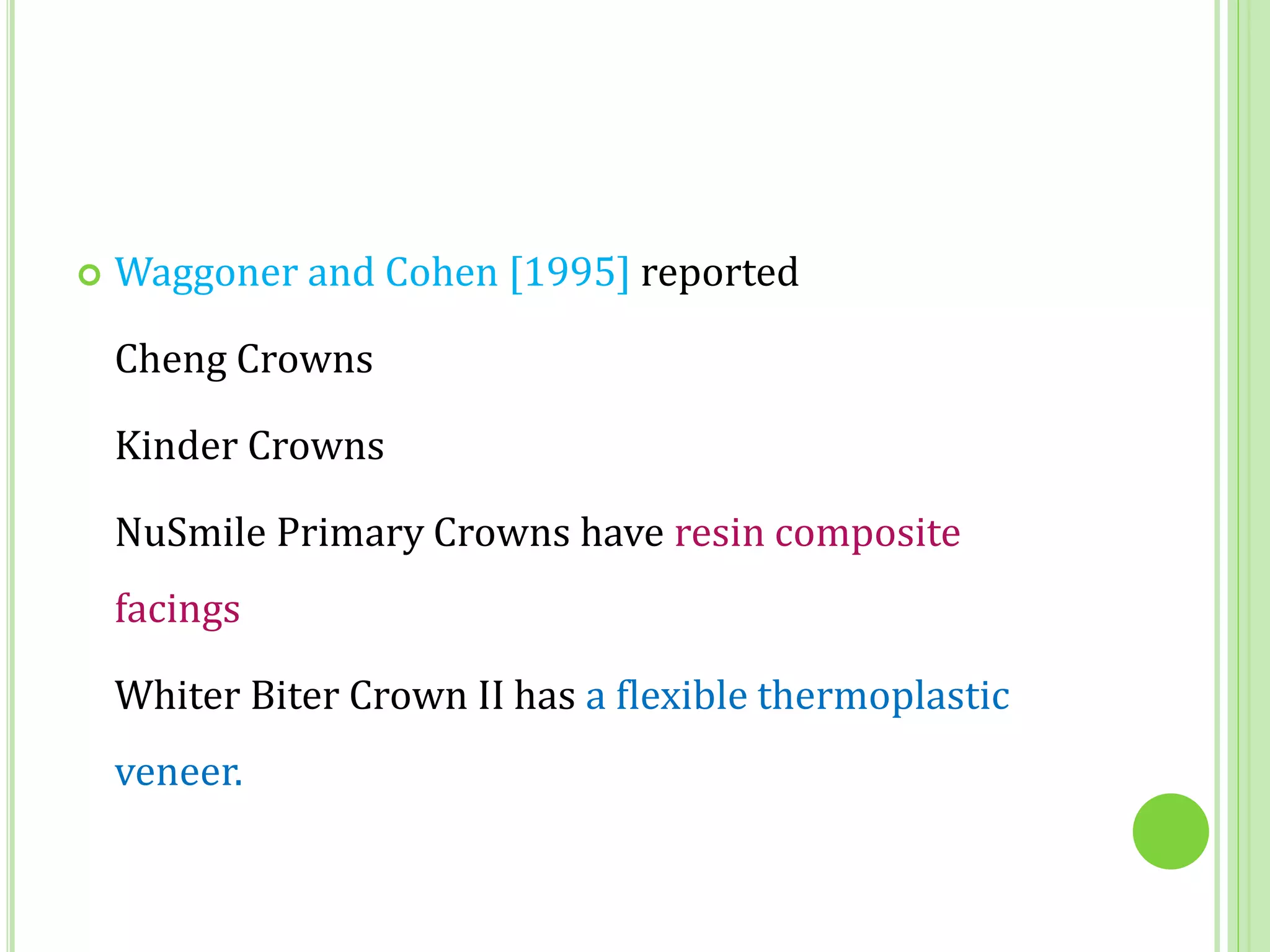 Stainless steel crowns in Pediatric Dentistry | PPTX