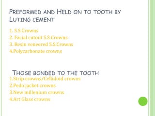 Stainless steel crowns in Pediatric Dentistry | PPTX