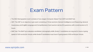SSC Stenographer Exam | PDF