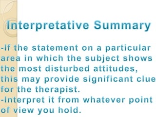 Ssct interpretation and scoring | PPTX