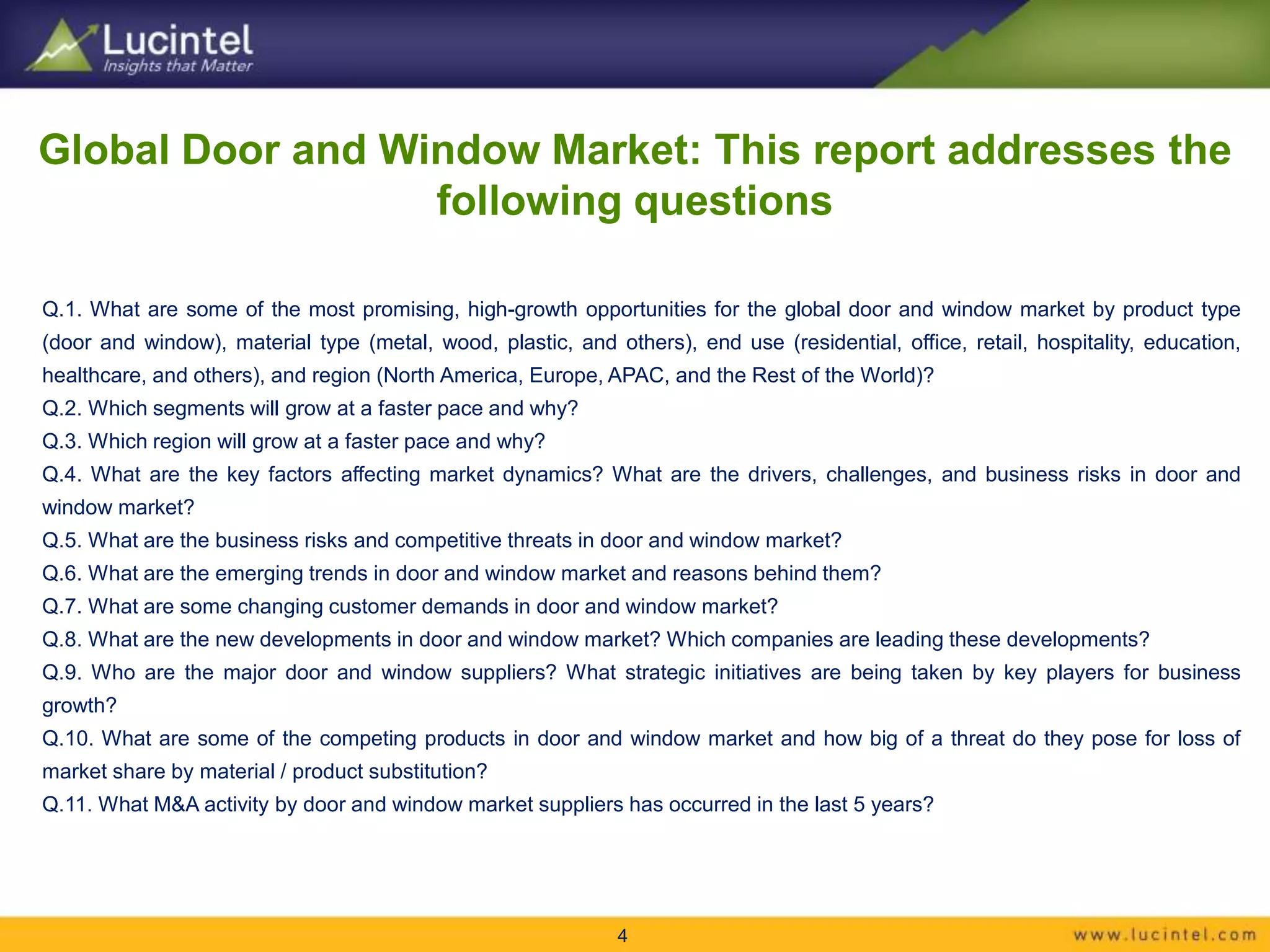 Global door and window market | PPTX