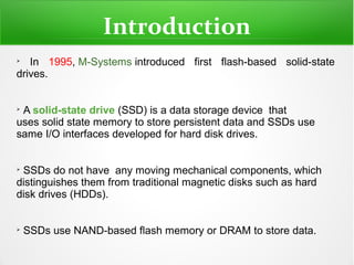 SSD - Solid State Drive PPT by Shyam jos | PPT