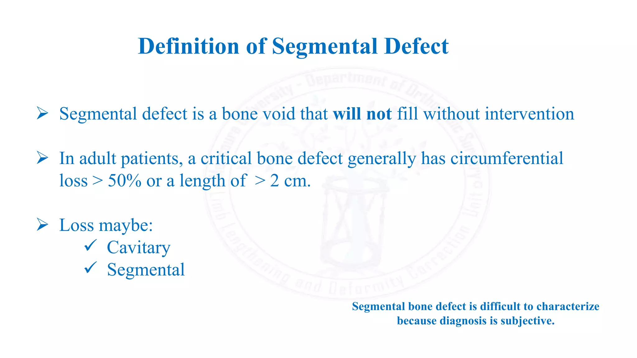 Management of Bone Defects | PPTX
