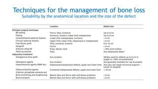 Management of Bone Defects | PPTX