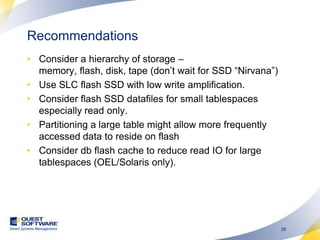 Understanding Solid State Disk and the Oracle Database Flash Cache (older version) | PPT