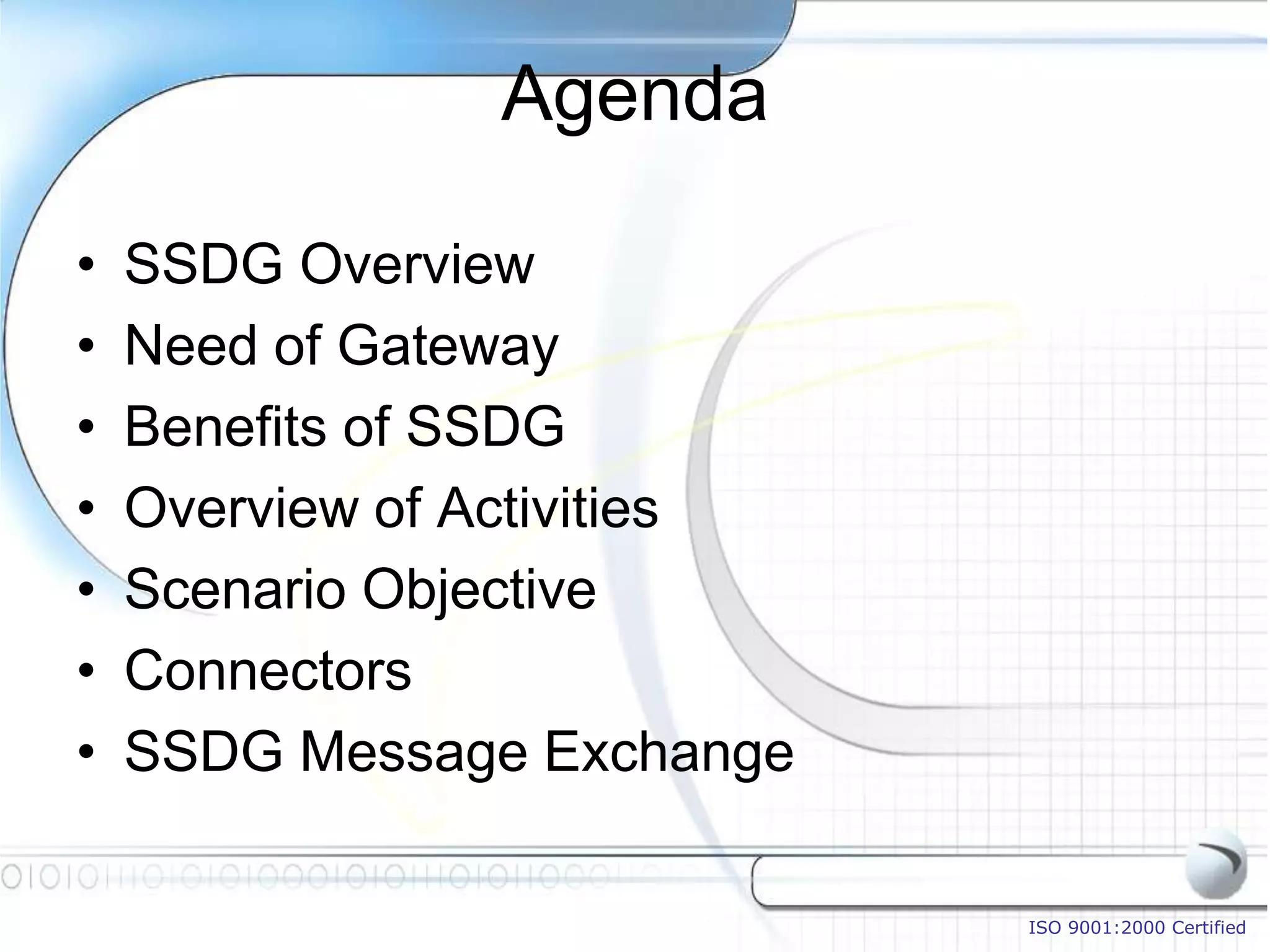 Integrating application with SSDG | PPT