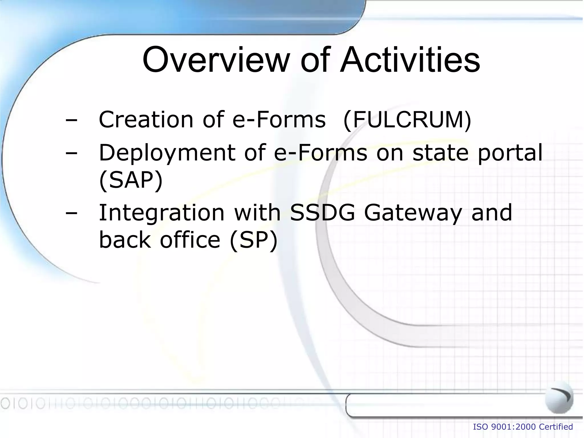 Integrating application with SSDG | PPT