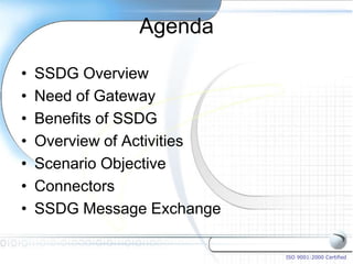 Integrating application with SSDG | PPT