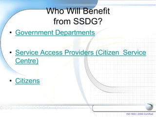 Integrating application with SSDG | PPT