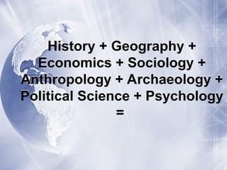 Branches of Social Science Presentation for College | PPT