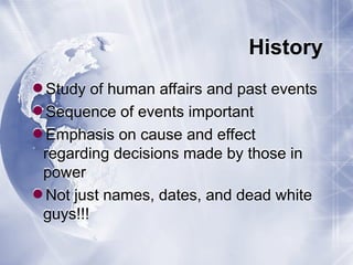 Branches of Social Science Presentation for College | PPT