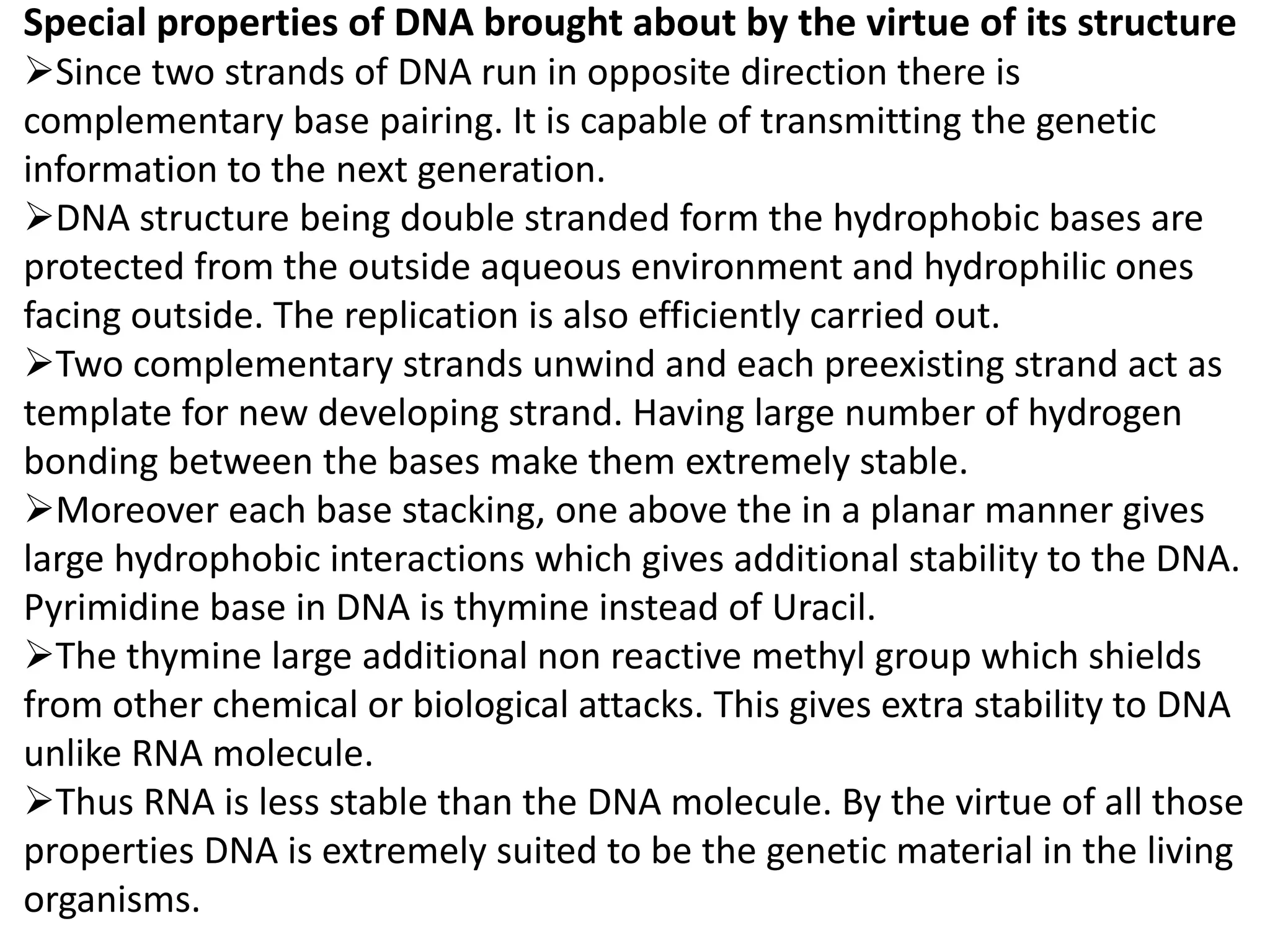 Molecular basis of life: Structures and function of DNA and RNA | PPTX