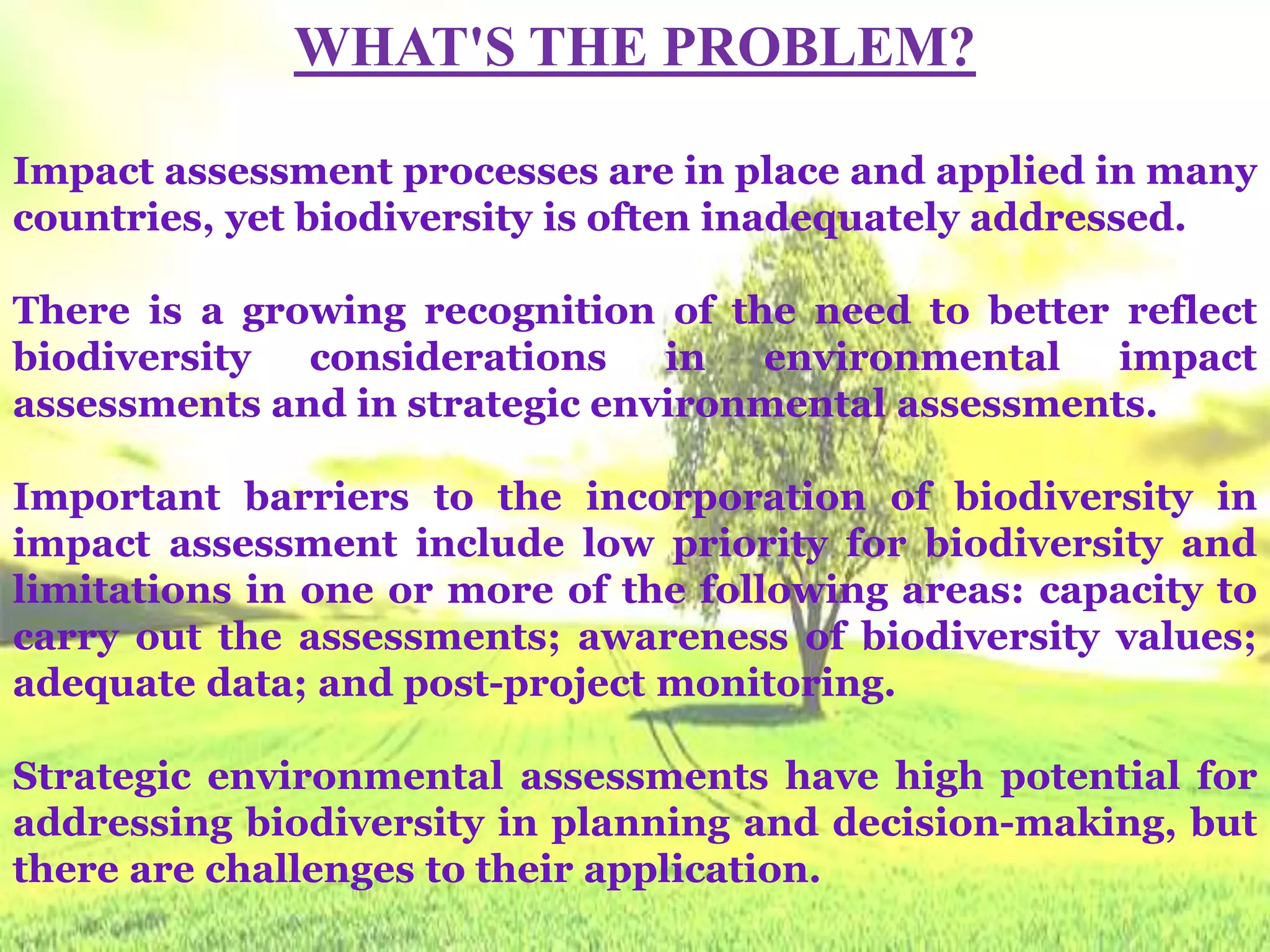 ENVIRONMENT IMPACT ASSESSMENT: CONCEPT & CHALENGES | PPT