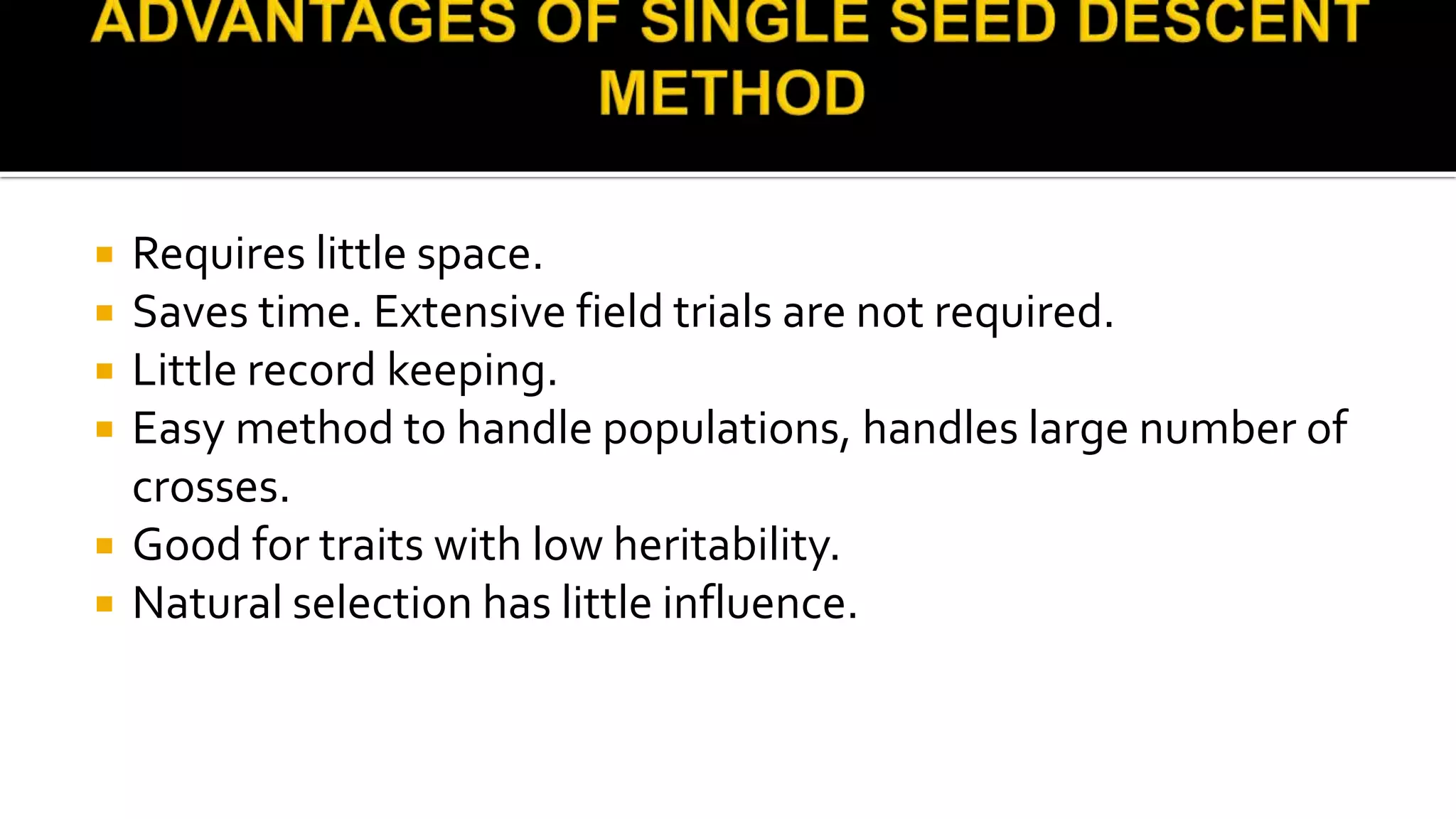 Single seed descent and multilines varieties ppt | PPTX