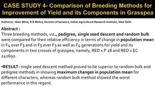 Single seed descent and multilines varieties ppt | PPTX