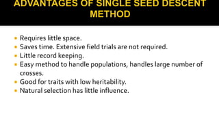 Single seed descent and multilines varieties ppt | PPTX