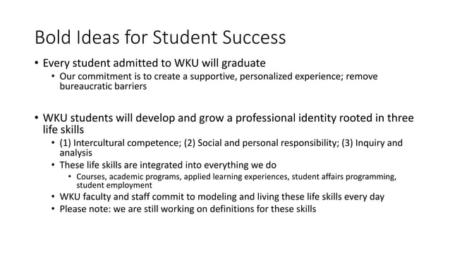 Student Success and Experience Committee: 12-6-17 | PPT