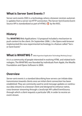 Server Sent Events | PDF