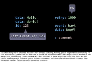 Server-Sent Events (real-time HTTP push for HTML5 browsers) | PDF